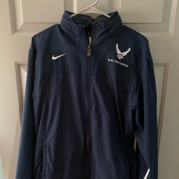 Nike | Jackets & Coats | Dark Blue Full Zip Nike Us Air Force Nylon ...